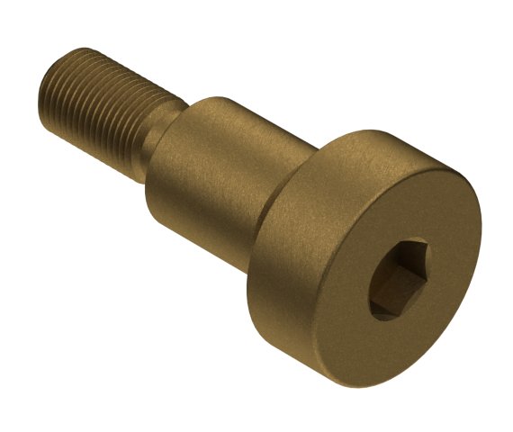 Cap Head Shoulder Bolts 1/8 x 1-3/4 in Brass