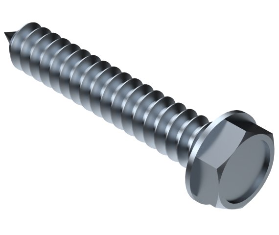 Hex Washer Sheet Metal Screws #14 x 5 in SteelZC