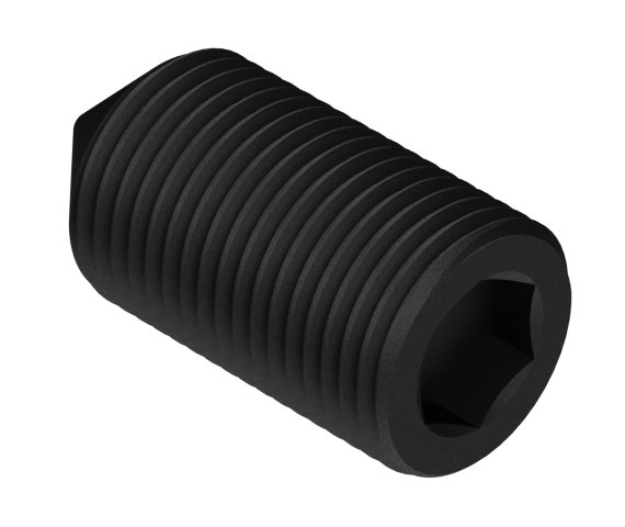 Headless Set Screws 3/8-24 x 1 in Steel BO