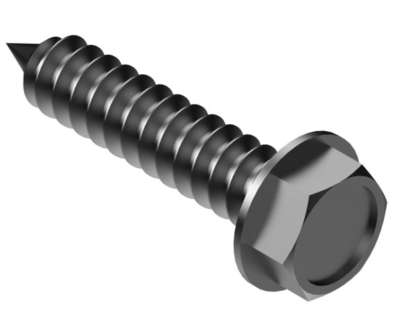 Hex Head Sheet Metal Screws #8-18 x 1/2 in Steel ZC3