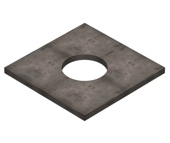 Square Flat Washers 1/4 x 1-5/8 in 316 SS