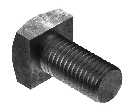Square Head Bolts 1/2-13 x 1-1/4 in Steel HDG