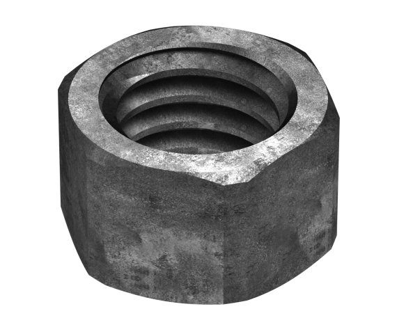 Structural Hex Nuts 1 1/8-7 x 1-7/64 in A563 DH Steel HDG