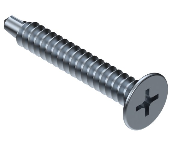 Wafer Head Sheet Metal Screws #10-24 x 1-7/16 in SteelZC