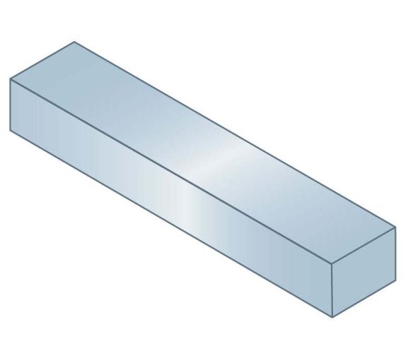 MAK-A-KEY Key Stock 3/4 x 7/8 x 3 ft Cbn Steel ZC Trv Undrsz