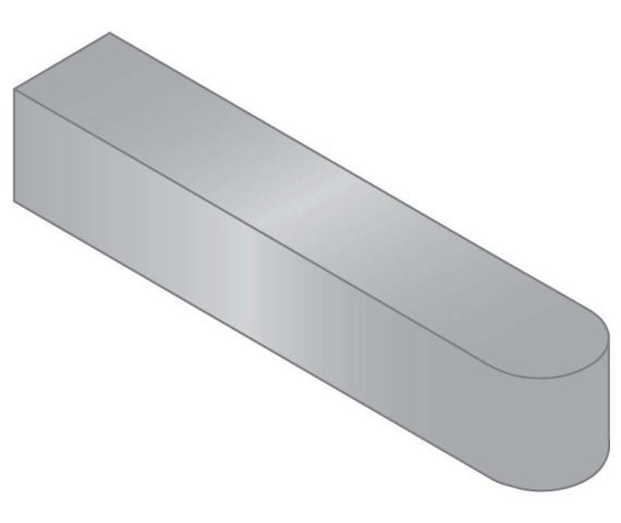 Machine Key 1/2x1/2x3-1/2 Form AB SS316 PL UN