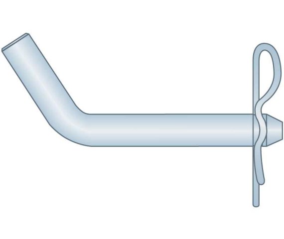 Bent Pin 1/2 x 2-1/2 Carbon Steel Zinc Clear with Bridge Pin