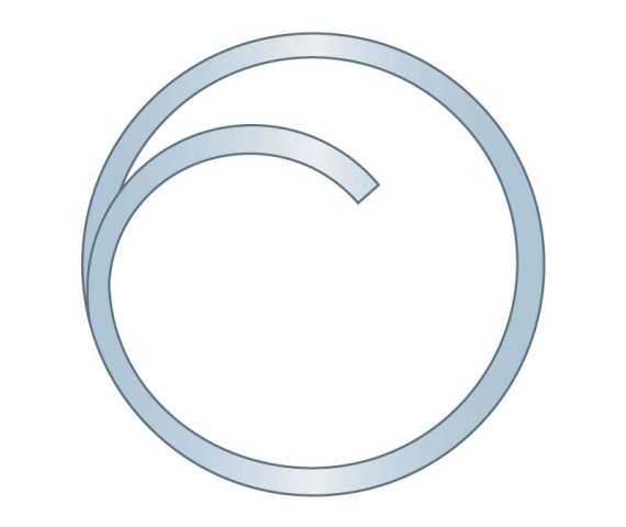 Circle Cotter .062 x 1 Carbon Steel Zinc Clear