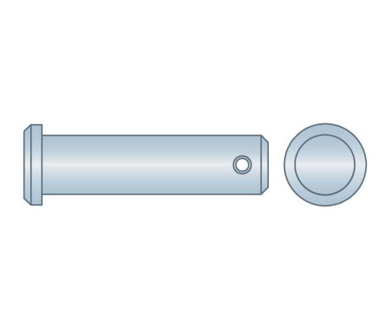 Clevis Pin SAE 3/16 x .58 Low Carbon Steel Zinc Clear