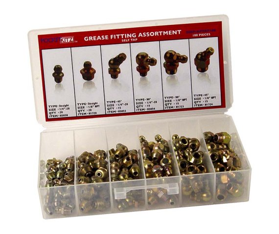 Grease Fitting Self Tap Assortment 100pcs