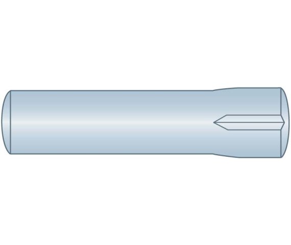 Groove Pin 3/8 x 1 Type C Low Carbon Steel Zinc Clear