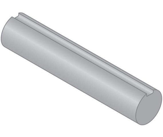Full Keyed Shaft 1-1/4 in x 10 Ft SS