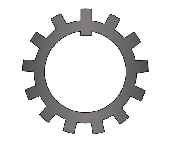 Bearing Lock Washer M46 x 28 x 1.25, 13 Tangs