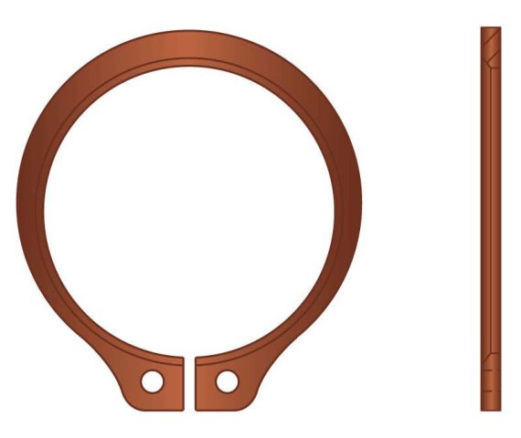 Snap Retaining Ring Beveled External 1-31/32 Copper MS16630