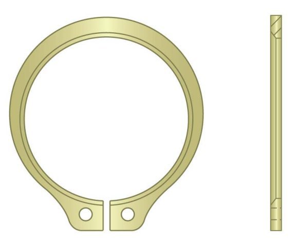 Snap Retaining Ring Beveled External 1-3/4 Zinc MS16630