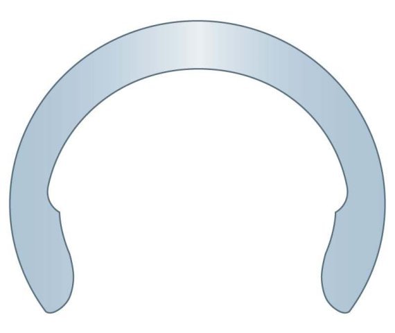 Crescent External Retaining Ring Clip 3/16 Spring Steel ZC
