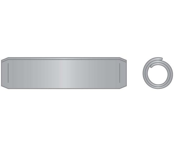 Coiled Spring Pin 1/8 x 7/8 LD 302 SS MS51987