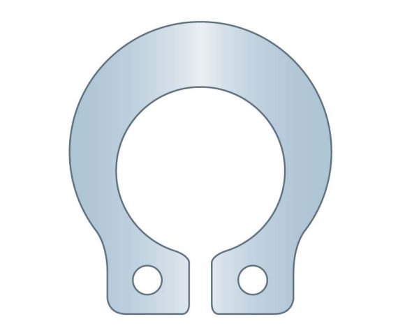 Radial Grip Ring 1/4 Carbon Spring Steel Zinc Clear