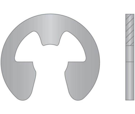E-Clip Special External Retaining Ring Clip 3/16 SS PL