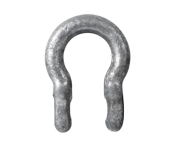 Shackle, Anchor, 1-3/8, Safety Bolt, 1045 Steel, HDG w/o Pin