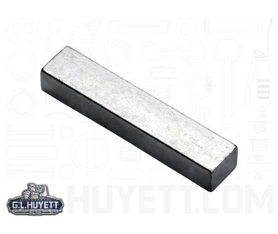 Machine Key 3/16 x 1/4 x 1-1/2 Form B Cb Steel ZC Trv Undrsz