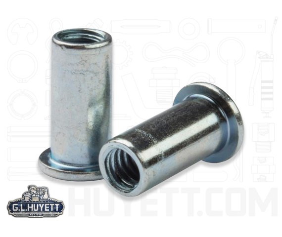 Rivet Nut Smooth CA 1/4-20 x 020 Aluminum PL