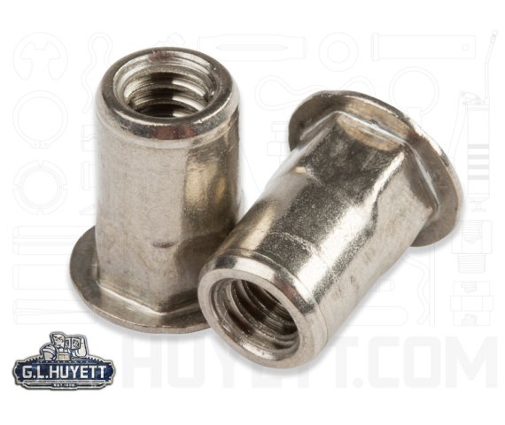 Rivet Nut Half Hex CAH 1/4-20 x 260 Aluminum PL