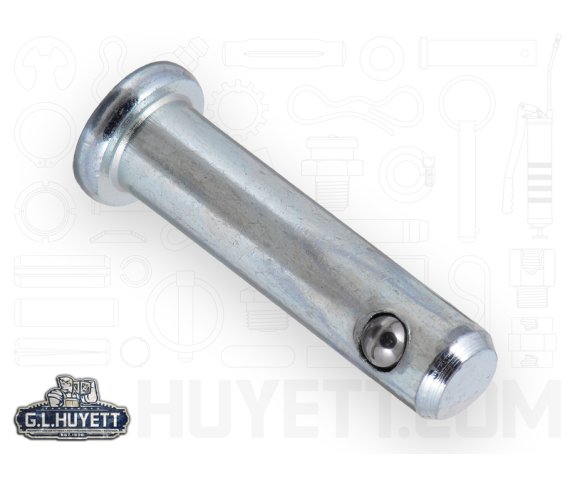 Clevis Pin Cotterless 3/16 x 1-1/2 Low Carbon Steel Zinc Clear
