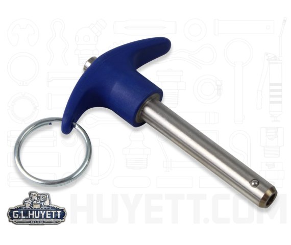 Positive Lock Pin 1/2" x 2" T-Handle Blue