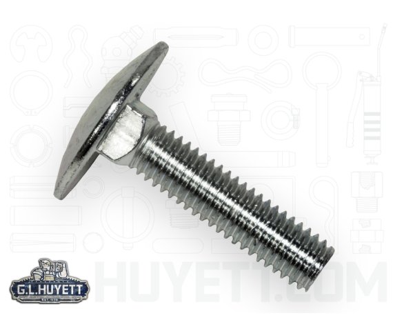 Step Bolt Oval Head 3/8x1-5/8 ASTM A307 Z3