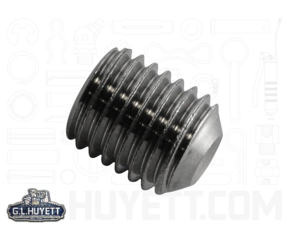 Hex Head Set Screws #4-40 x 1/8 in ASME B18.3 18-8 SS