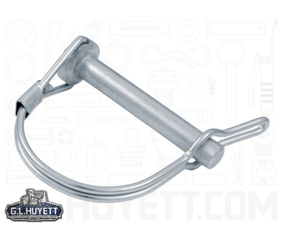 Snap Safety Pin Round Two Wire Tab Lock 1/4 x 1-3/4 Steel ZC