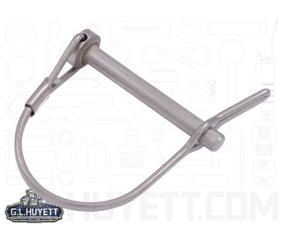Snap Safety Pin Rd Two Wire Tab Lock 1/4 x 1-3/4 300 SS PV