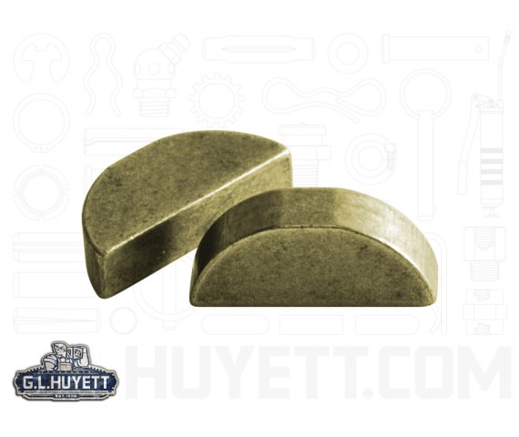 Woodruff Machine Key Metric M6 x 11 Steel Zinc Y