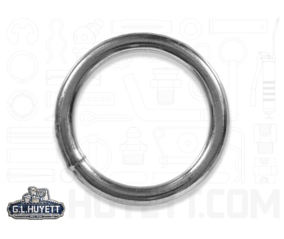Welded Ring, 1/4, Zinc Plated