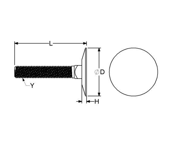 Elevator Bolts 1/4-20 x 3/4 in 2 Steel ZC3