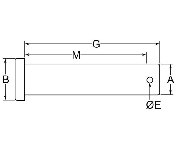Clevis Pin 7/16 x 1-5/8 Low Carbon Steel Zinc Clear