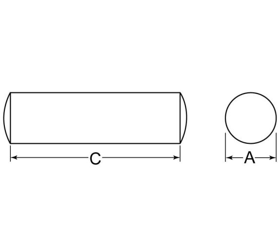 Dowel Pin Unhardened M6 x 20 300 Stainless Steel DIN 7