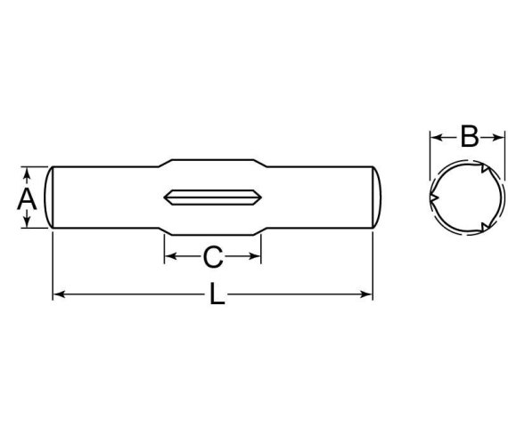 Groove Pin 1/4 x 3/4 Type E Low Carbon Steel Zinc Clear