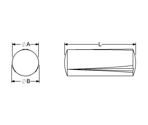 Groove Pin 5/16 x 1-3/4 Type A Alloy Steel Zinc Clear
