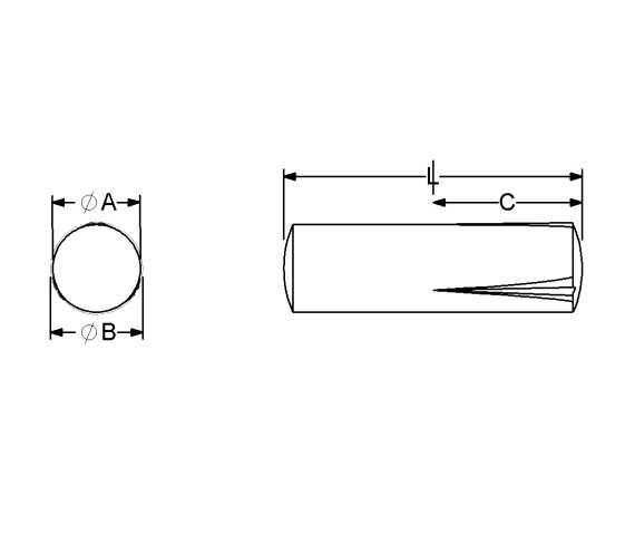 Groove Pin 5/16 x 1 Type B Alloy Steel Plain Oiled