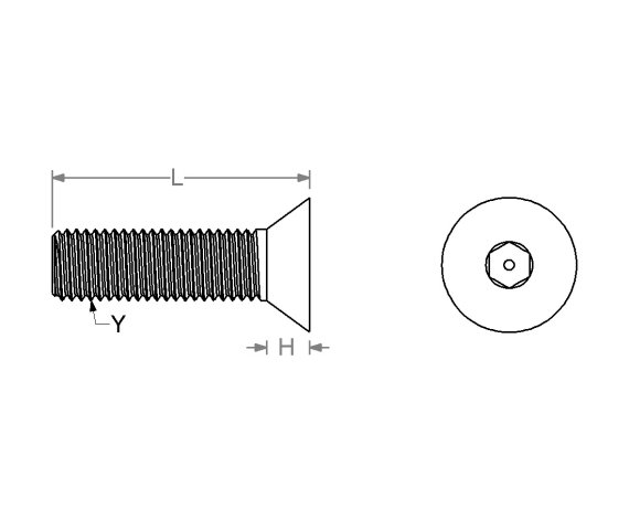 Flat Head Socket Screws #8-32 x 3/8 in 18-8 SS