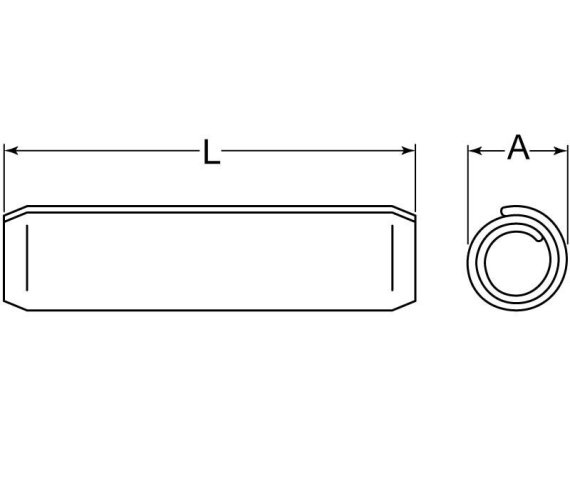 Coiled Spring Pin M10 x 95 HD 420 SS PV B18.8.3M/ISO 8748
