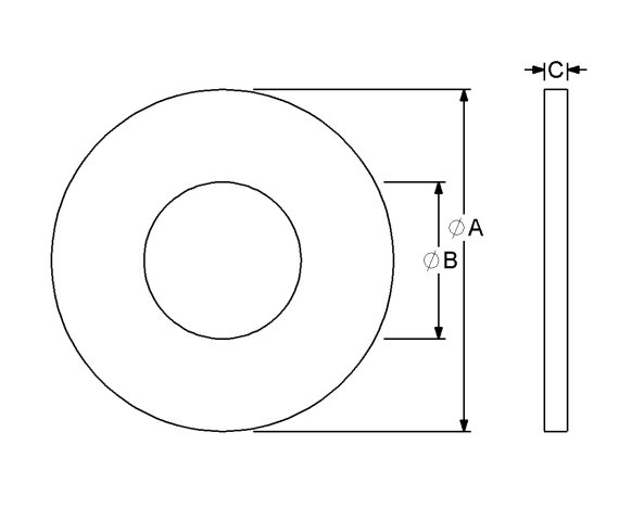 Flat Washers #4 x 7/32 in 18-8 SS