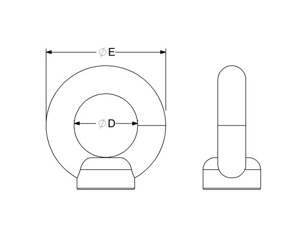 Lifting Eye Bolt Pad Eye 3/4 CS SC