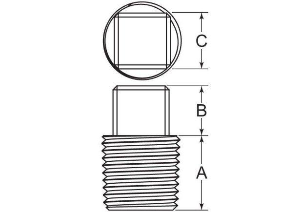 Plug, Pipe 3/4 SQ HD JIS D2101 LC PL