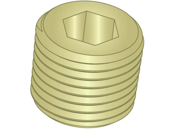 Plug, Pipe 1/4 HX SKT JIS D2101 LC Y6