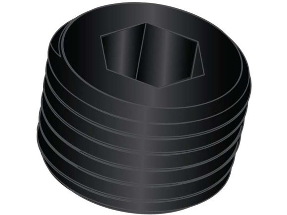 Plug, Pipe 1/8 HX SKT FL JIS D2101 AS BO