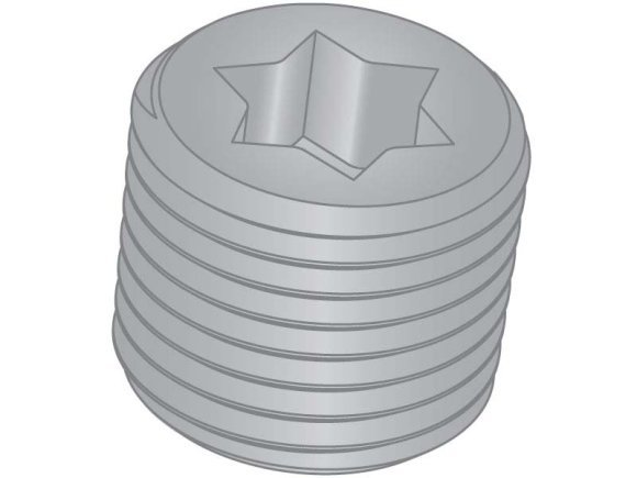Plug, Drain 3/4 Six Lobe SAE J531 S6 PV