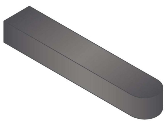 Machine Key M12 x 8 x 40 Form AB C45K PL UN